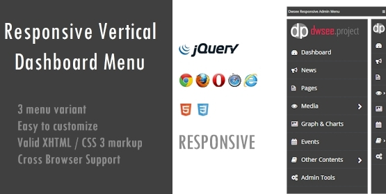 Best Responsive Vertical Admin Dashboard Menu - JqueryRiver
