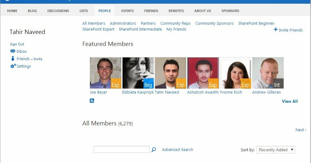 SharePointBlue - Yet Another SharePoint Blog: SharePoint Community - Featured Member