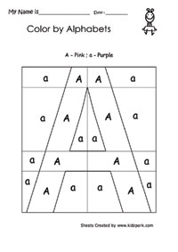 Kids Worksheets: Alphabet Coloring and Recognition worksheets