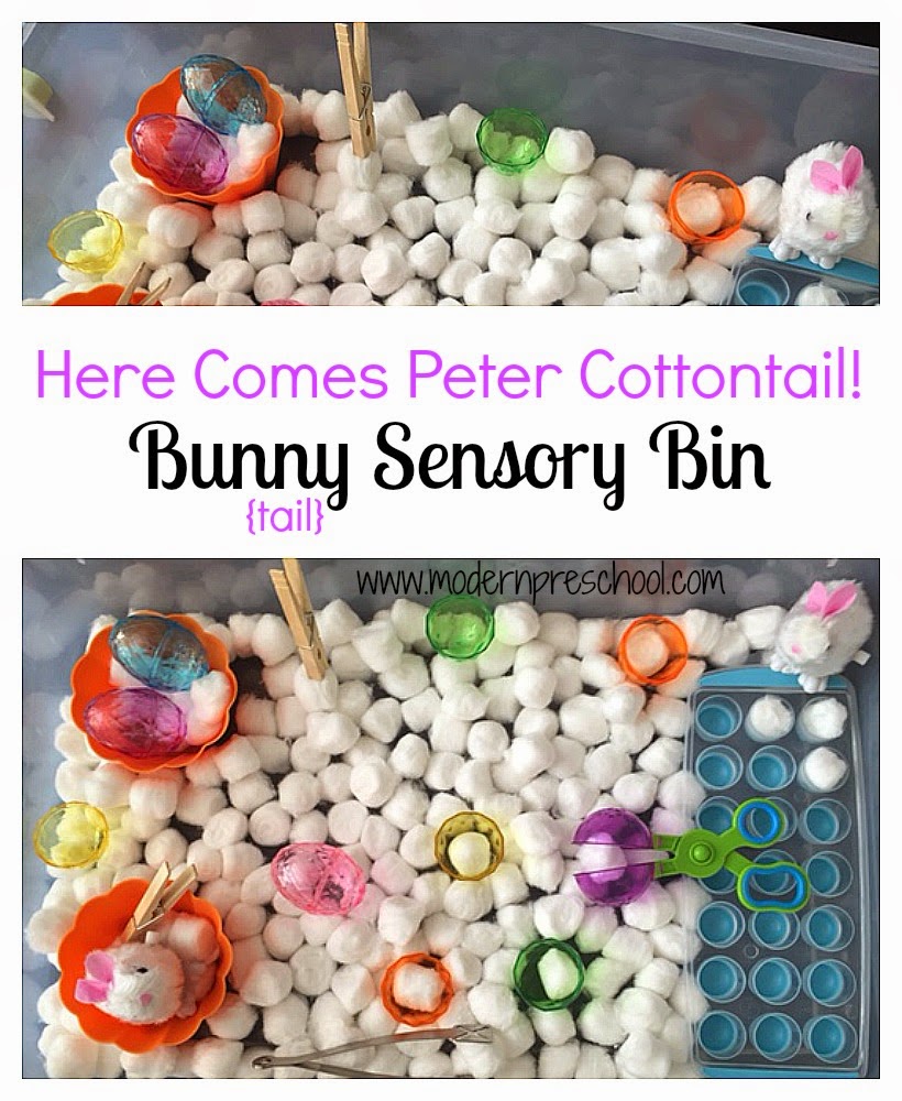 Bunny {tail} Sensory Bin for Preschool