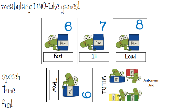 Vocabulary & Grammar Uno-Like Card Games!!! - Speech Time Fun: Speech ...