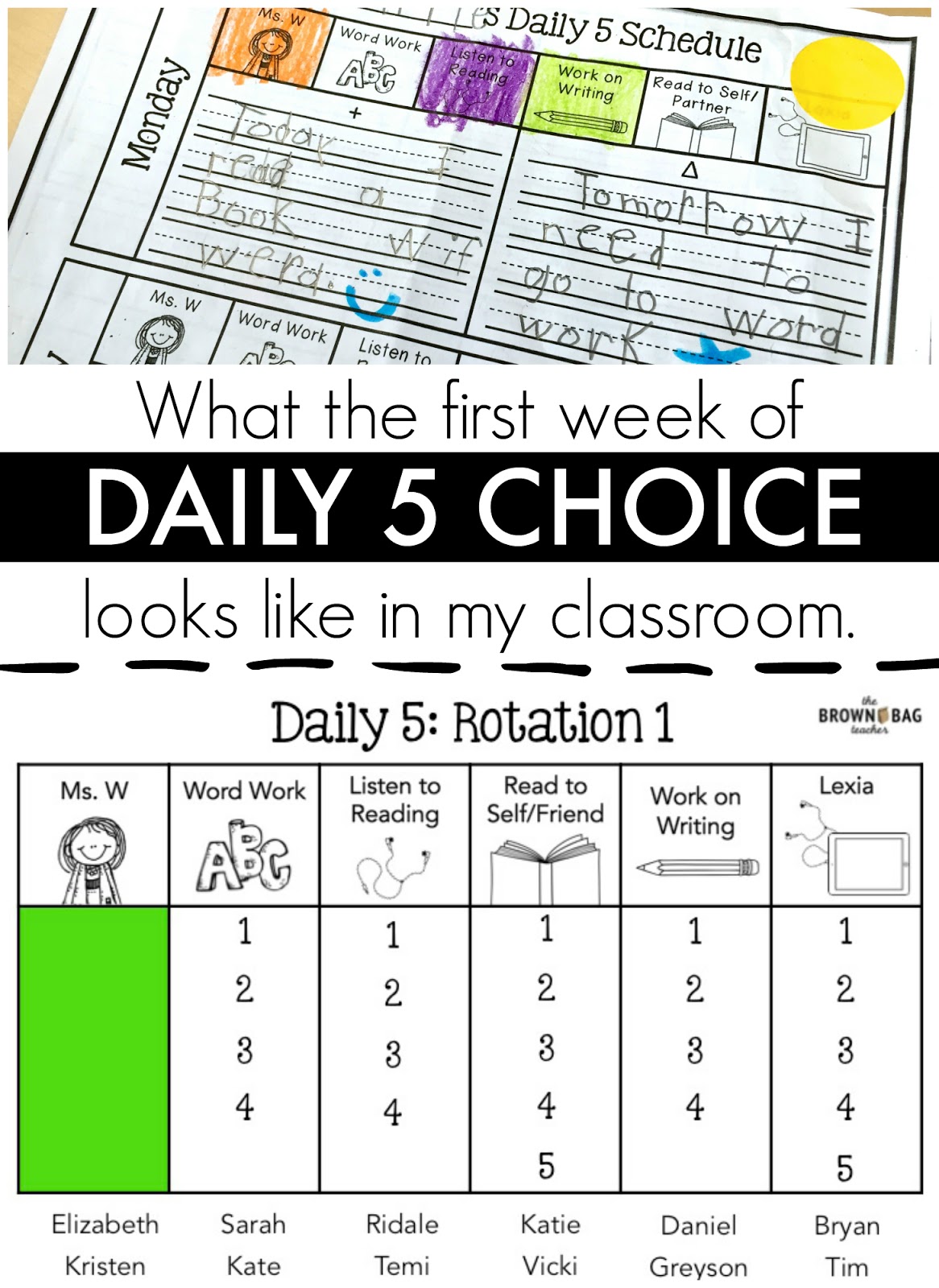 1st Week of Daily 5 Choices | The Brown-Bag Teacher | Bloglovin’