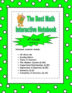 The Best of Teacher Entrepreneurs: Math - "6th Grade Interactive Notebook"