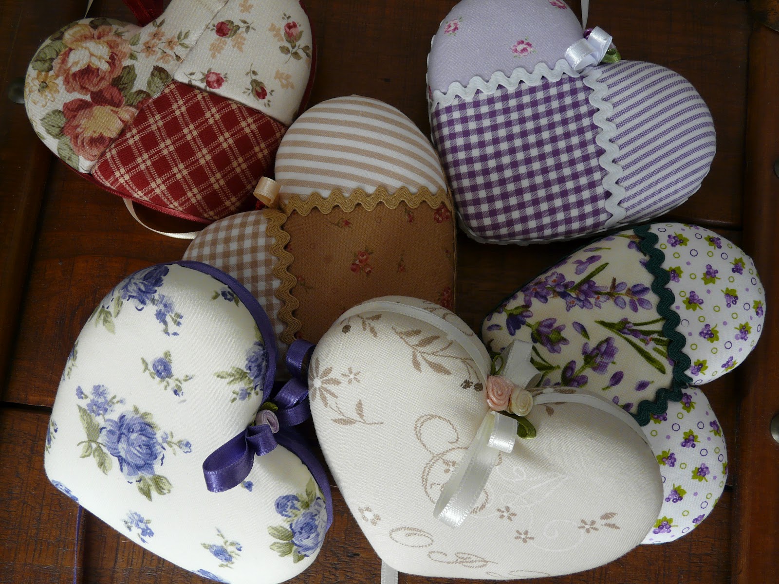 Corazones en patchwork - Imagui