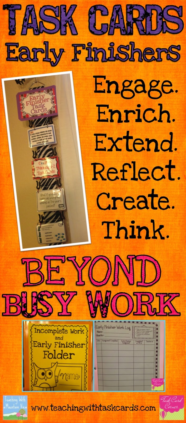 Task Card Corner: Early Finisher Task Cards : Beyond Busy Work!