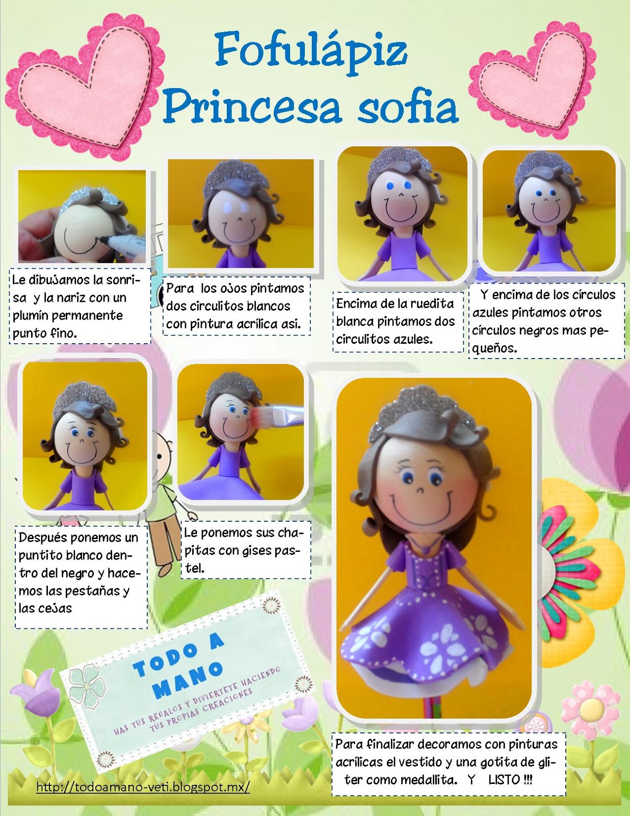 Como hacer fofuchas paso a paso princesas - Imagui