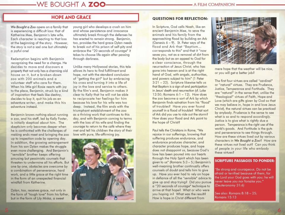 FREE PRINTABLE WE BOUGHT A ZOO STUDY GUIDE W/ CHRISTIAN VALUES - Mama ...