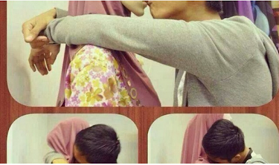 Relax Sat: Gambar budak muda dan awek bertudung bercium tersebar di alam maya