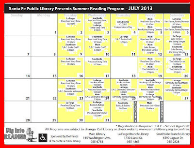 Icarus... the Santa Fe Public Library Blog: July Children's Calendar
