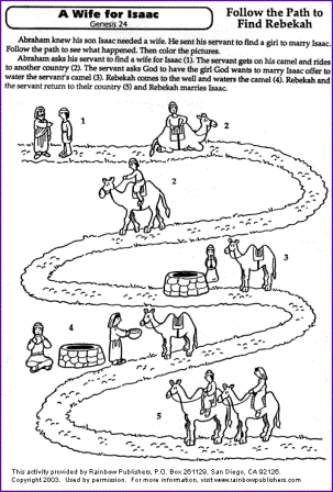 Tiny Hearts Blog: Lesson 24: Isaac and Rebekah