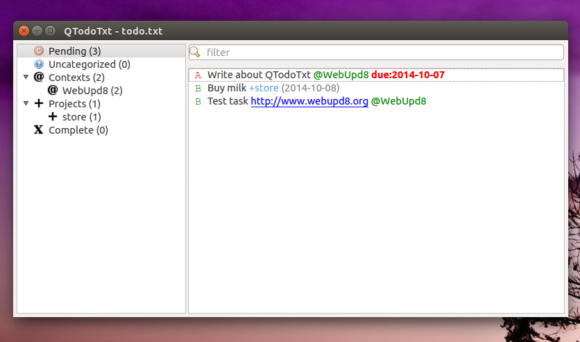 Manage Your Tasks With QTodoTxt, A Cross-Platform Todo.txt GUI ~ Web Upd8: Ubuntu / Linux blog