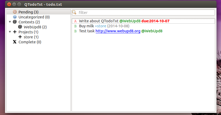 Manage Your Tasks With QTodoTxt, A Cross-Platform Todo.txt GUI ~ Web Upd8: Ubuntu / Linux blog