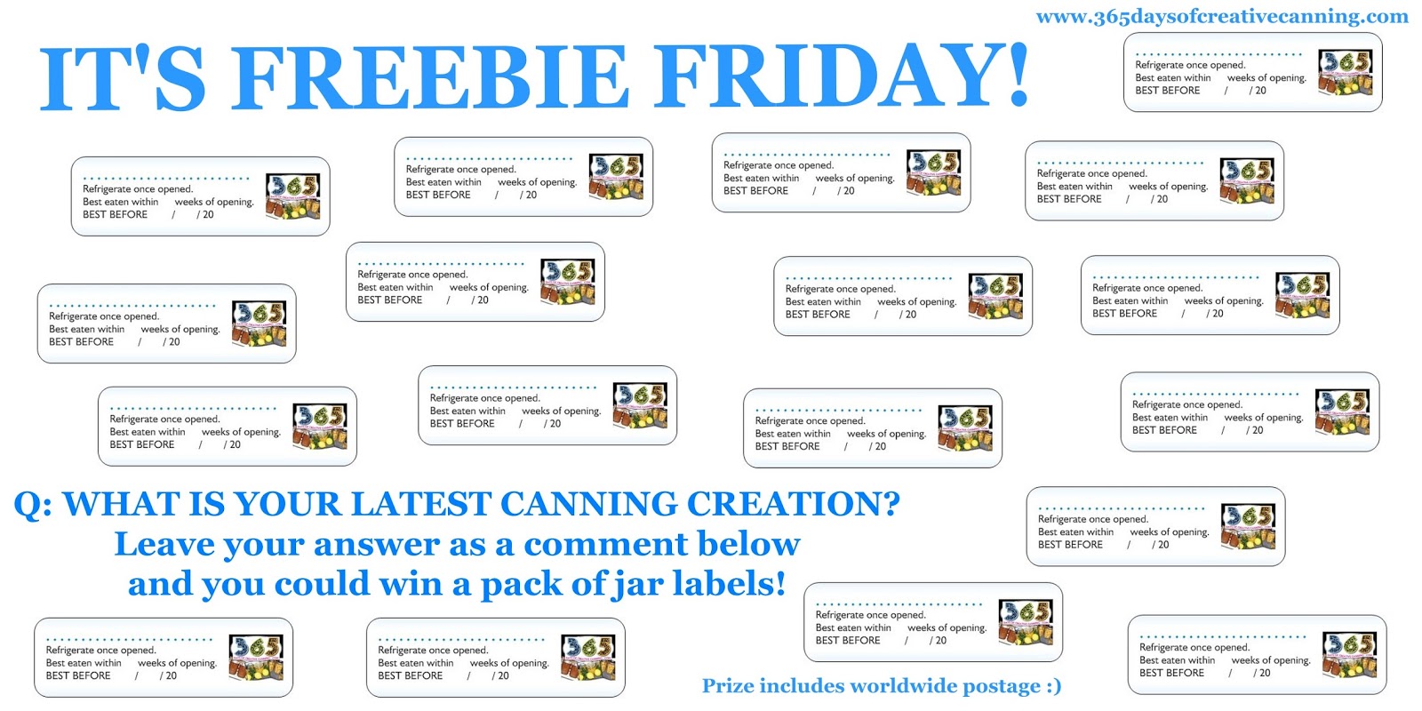 FOOD PRESERVING: Freebie Friday Winner [June 28]