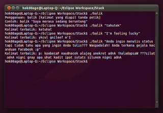 [Programming] Code: Program Pembalik Kalimat dengan Teknik Stack