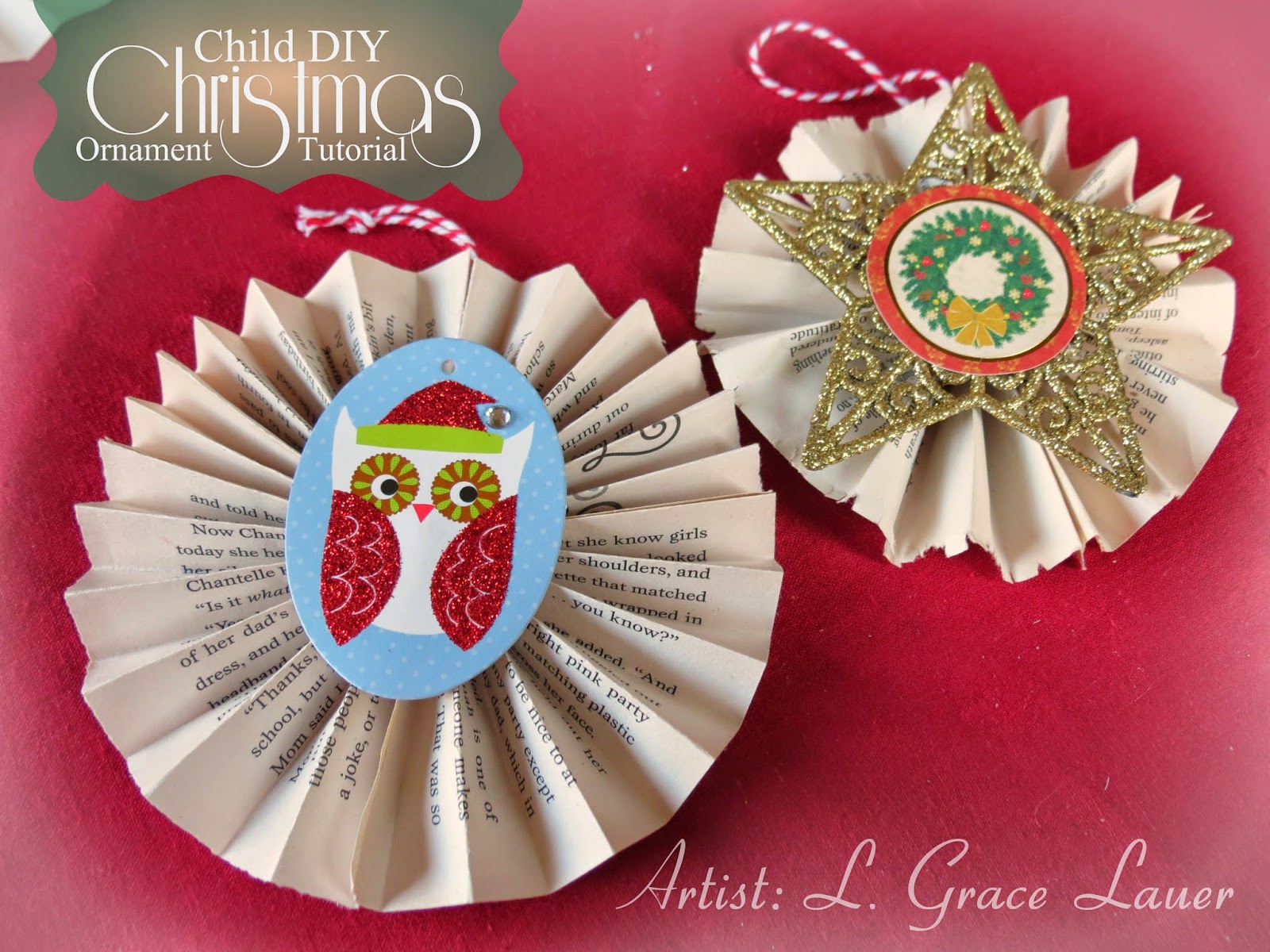 Uniquely Grace: Children's Book Page Ornament Craft - DIY Tutorial