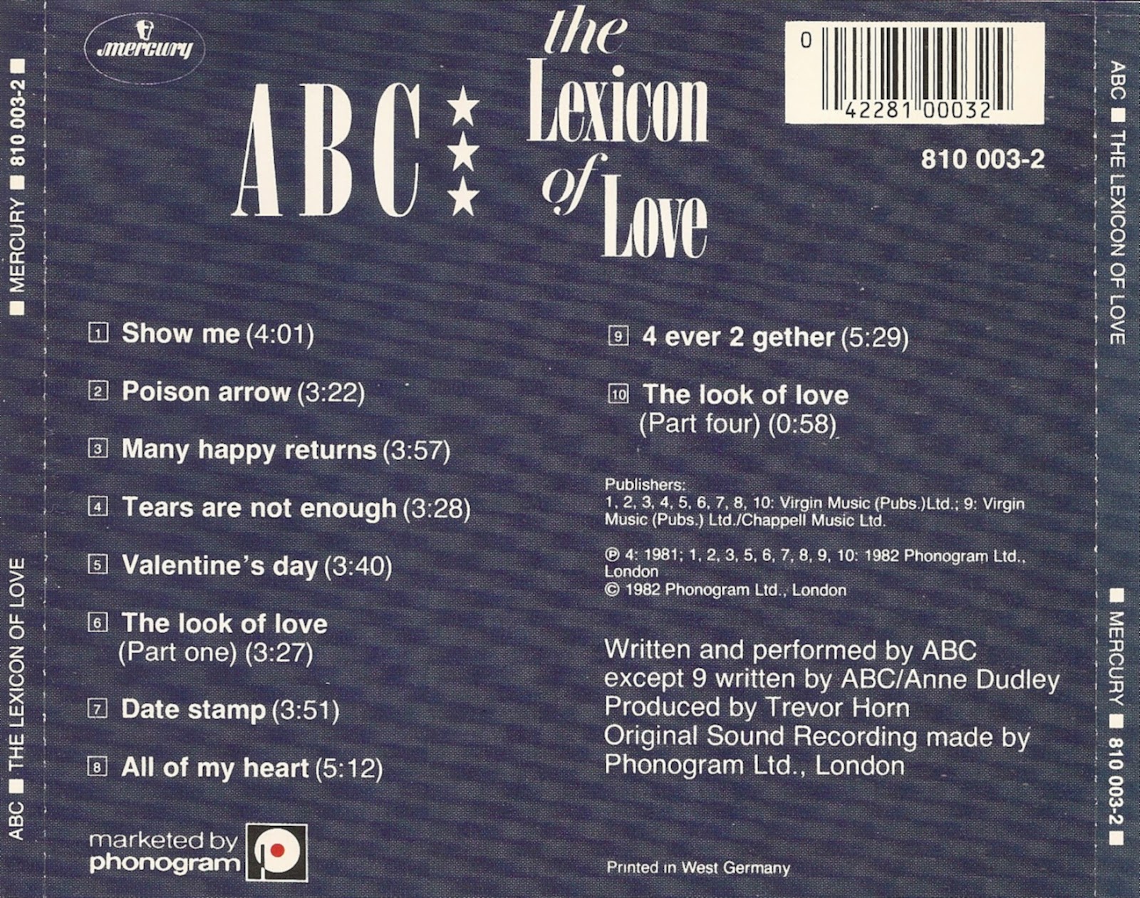 The First Pressing CD Collection: ABC - The Lexicon of Love