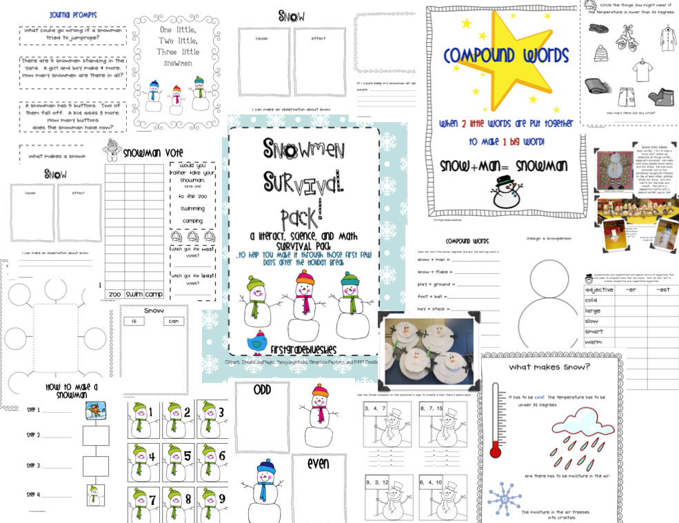 Snowman Survival Pack : Blue Skies with Jennifer White