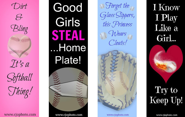 CJO Photo: Printable Bookmarks: Softball