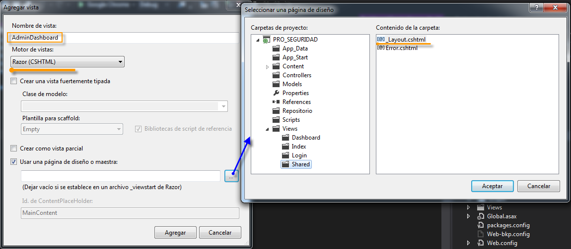 Agregar vistas ASP.NET MVC - Fase IV Agregar vistas ASP.NET MVC - Fase IV