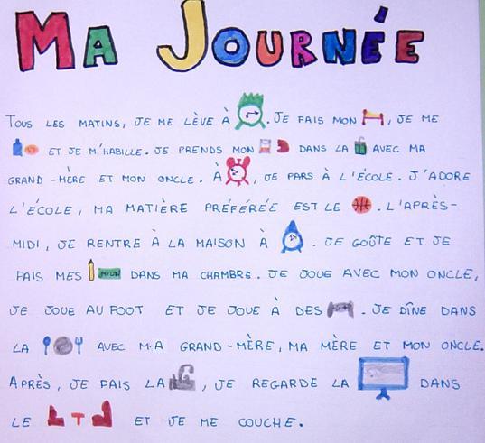 FRANÇAIS À L'ÉCOLE: MA JOURNÉE