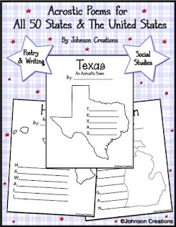 Johnson Creations: Acrostic Poems for Al 50 States & The United States