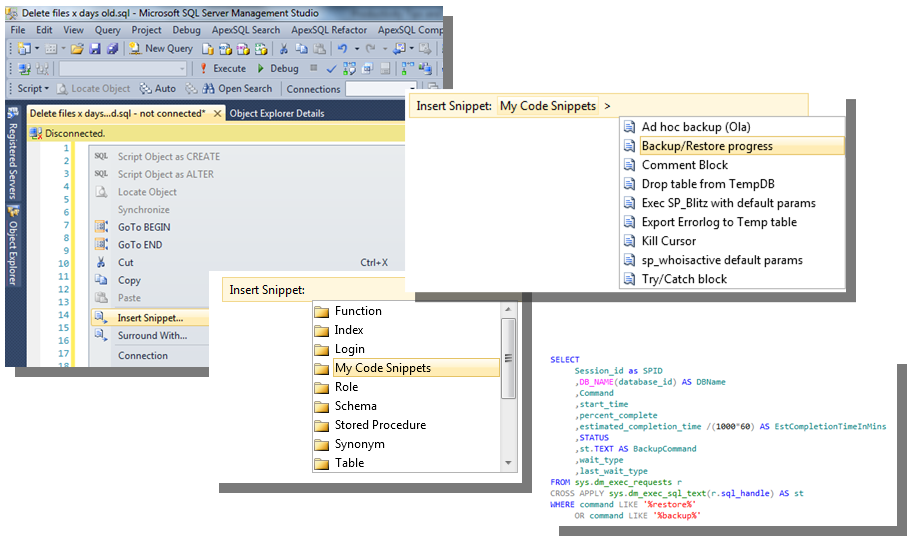 How to create a SQL Snippet How to create a SQL Snippet