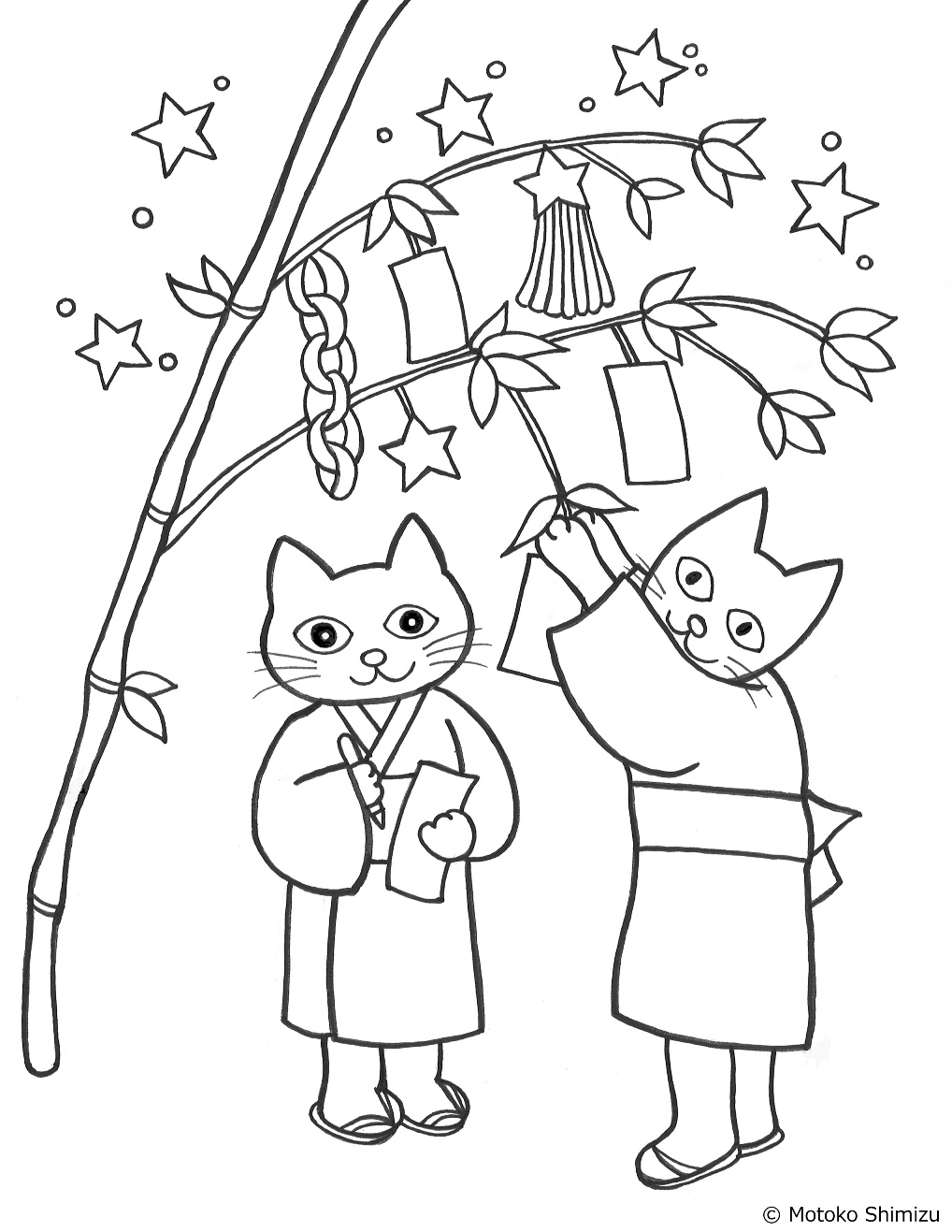 The Big Sleep: Star Festival (Tanabata) Coloring