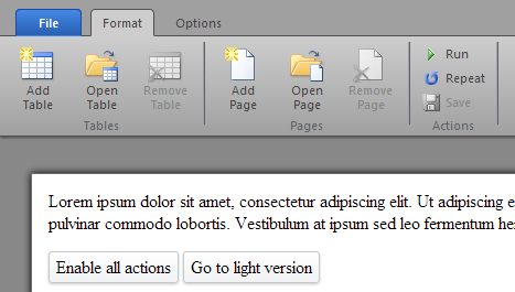 Office 2010 Style Ribbon Toolbar in HTML/CSS/JS - jQuery 2 DotNet