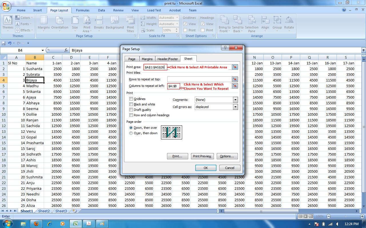 Computer Tips Trick In Excel How To Repeat First Column In Every Pages computer-tips-trick-in-excel-how-to-repeat-first-column-in-every-pages