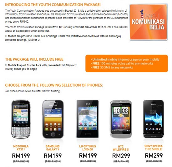 Senarai Pakej Komunikasi Belia | Maxis, Celcom, Digi, TuneTalk, UMobile ...