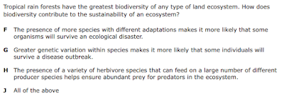 Science Released STAAR Questions: 7.10B