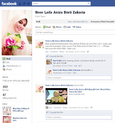 Noor Laila Aniza Binti Zakaria | OFFICIAL FACEBOOK FAN PAGE ~ Noor Laila Aniza Binti Zakaria