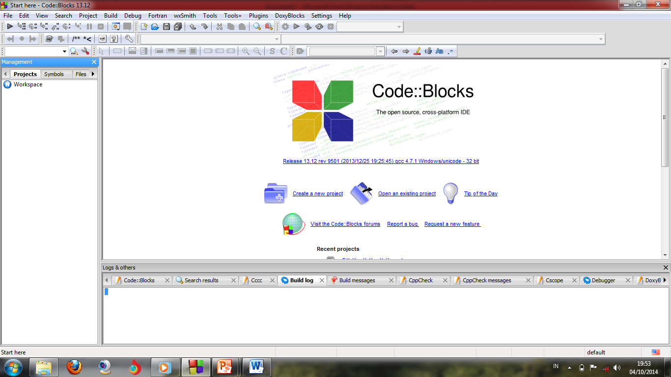 Tutorial MEMBUAT PROGRAM BAHASA C MENGUNAKAN CODE BLOCK ~ Rynda Arymah