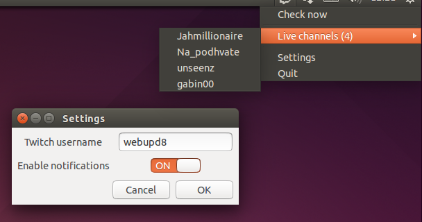 Twitch.tv Indicator Lets You Know When The Channels You Follow Go Live ~ Web Upd8: Ubuntu ...