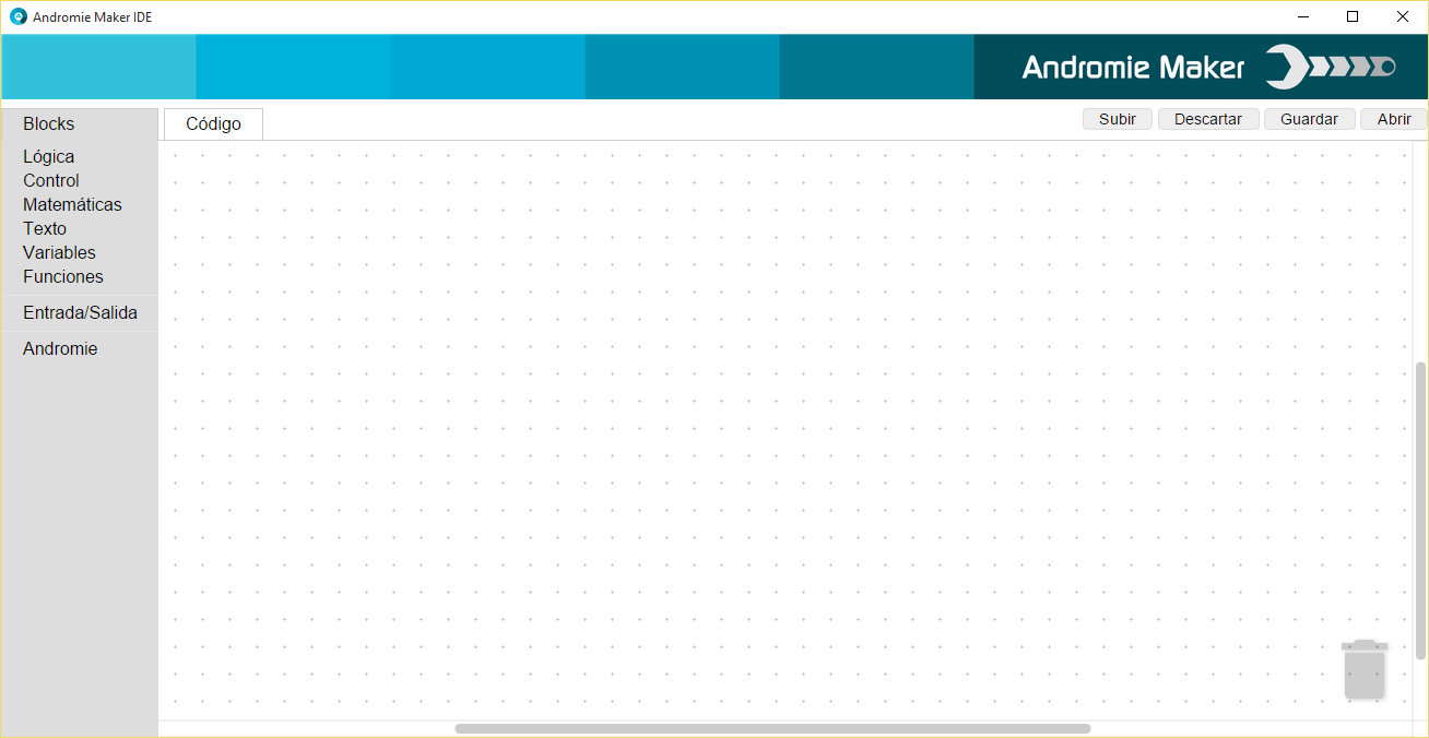 Andromie Robotics: Brazo Robótico - Programación con Maker IDE