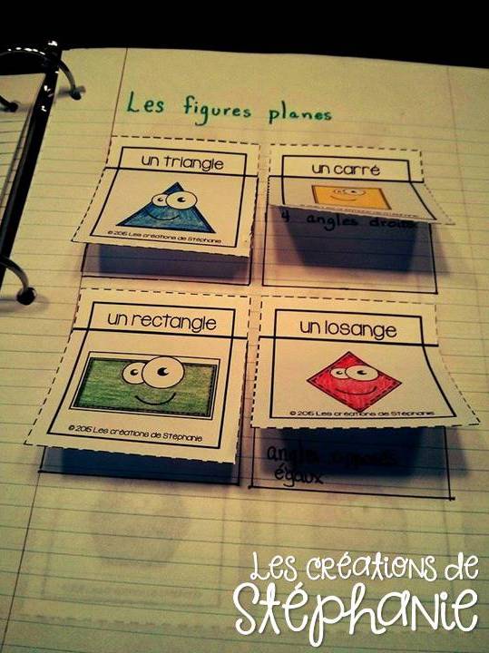 Les créations de Stéphanie: Les figures planes { Cahier interactif }