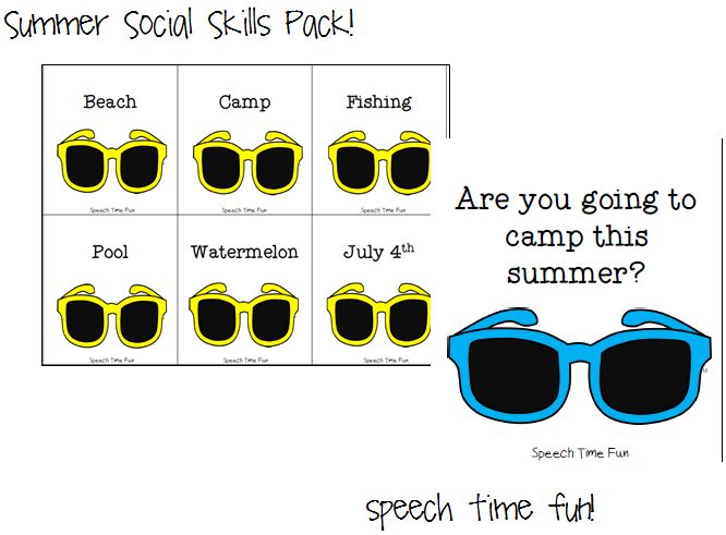Summer Social Skills Pack! - Speech Time Fun: Speech and Language ...