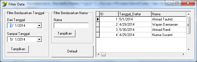 TUTORIAL DELPHI: Filter Data di Database dengan Delphi TUTORIAL DELPHI: Filter Data di Database dengan Delphi