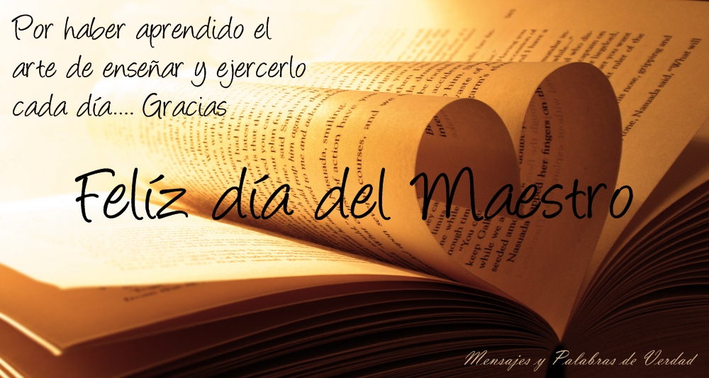 Mensajes y Palabras de Verdad: Dia del Maestro (Tarjetas para compartir ...