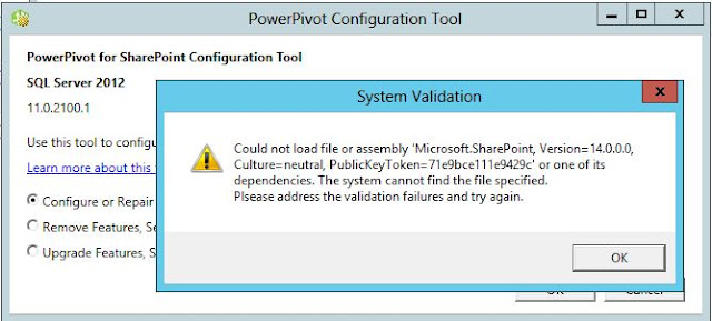 SharePoint 2013: PowerPivot Configuration Tool Error ~ The Sysadmin Himself SharePoint 2013: PowerPivot Configuration Tool Error ~ The Sysadmin Himself