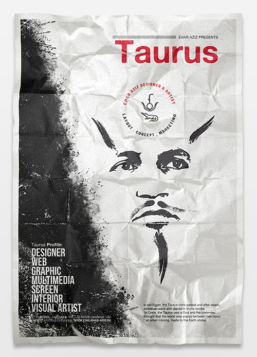 Ehab Aziz: Taurus - Poster Layout