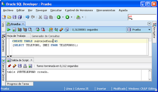 Right Now!: Crear tabla desde un select en Oracle