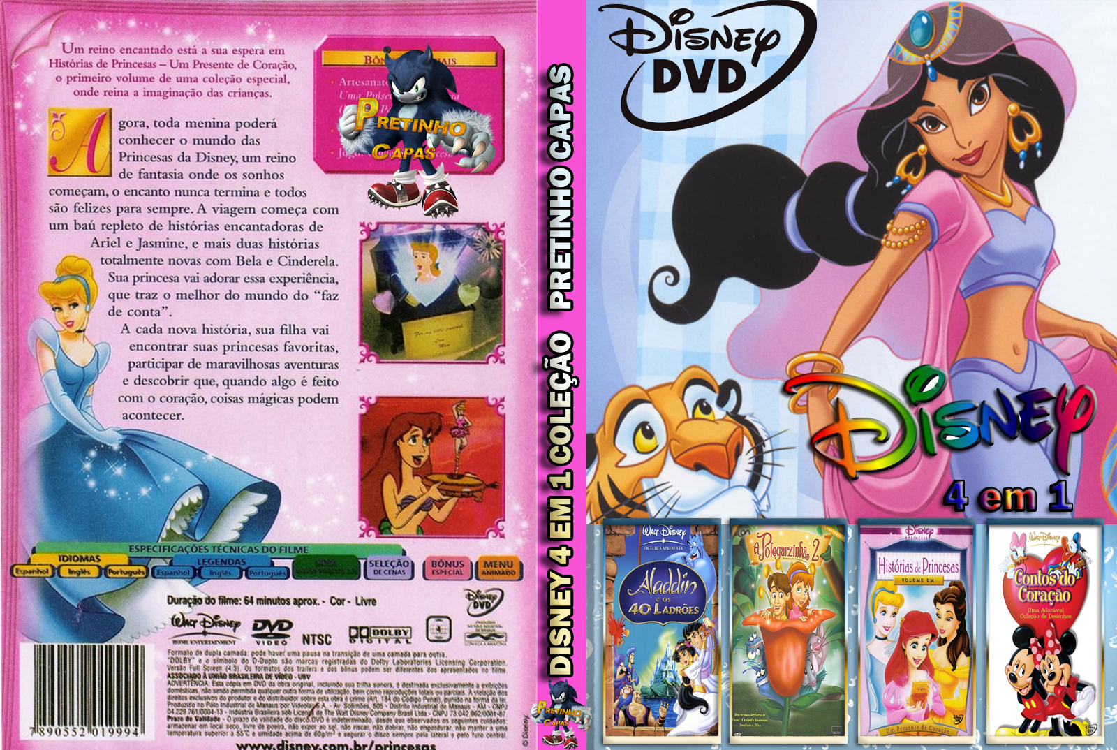 PRETINHO CAPAS: disney 4 em 1