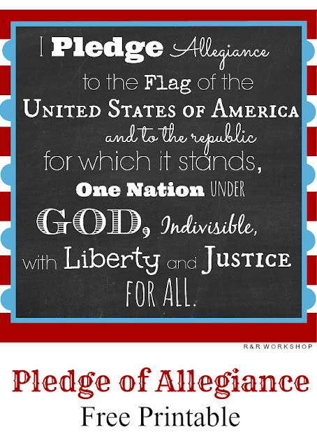 Pledge of Allegiance Free Printable - Over The Big Moon