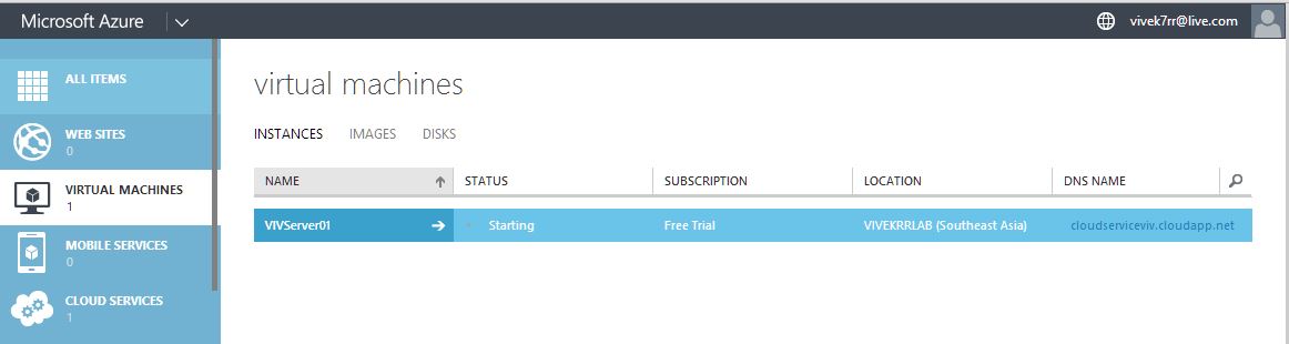 Virtual Machine Creation In Azure Using PowerShell - Vivek's blog