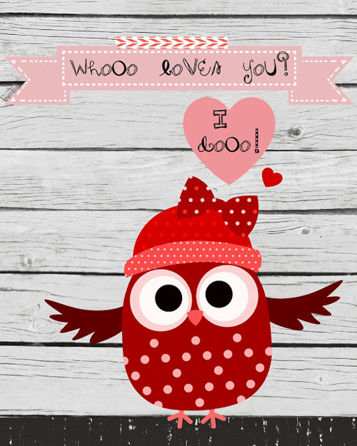 My Owl Barn: 15 Owl Valentine's Day Printables