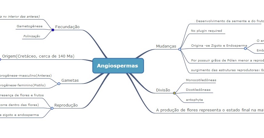 Angiospermas: Mapa Mental