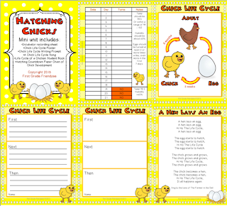 First Grade Friend-Zee!: Spring Chicks!