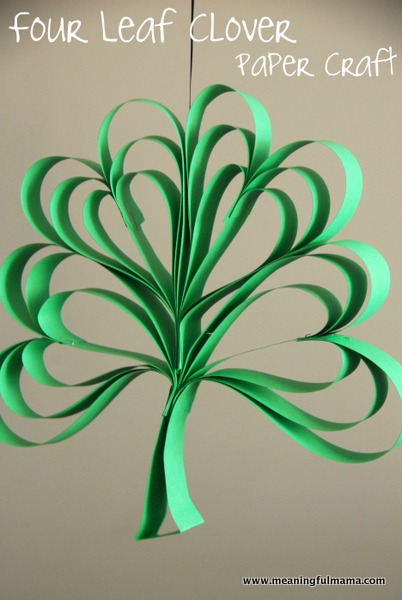 Four Leaf Clover Paper Craft - 24/7 Moms