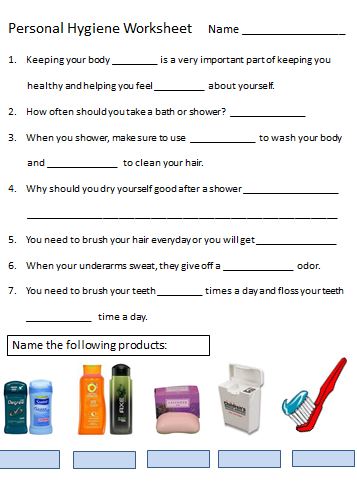 personal hygiene worksheet (With images) | Personal hygiene worksheets ...